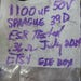 Sprague 39D Series Capacitors Qty 3 1100 Uf 50V LOW Esr Tested .39 Ohms ...