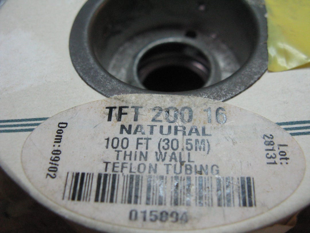 12 Foot Lengths Teflon Thin Wall Tubing TFT-200-16 Seems to Accommodate ...