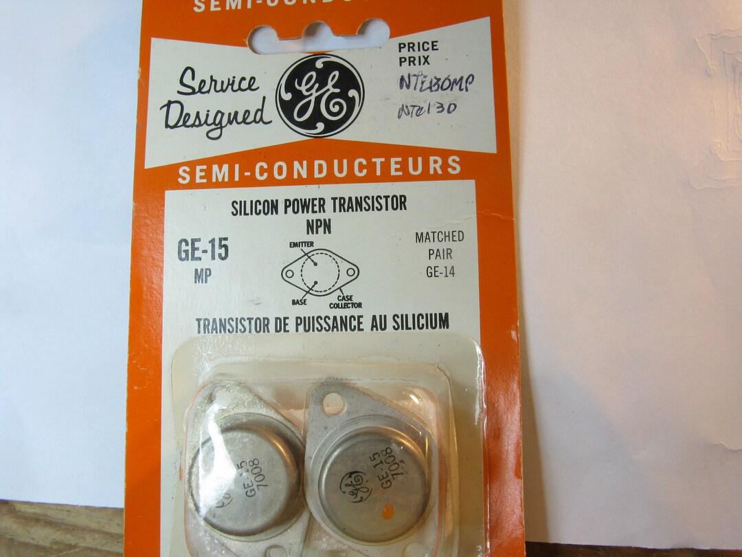 GE-15MP Matched Pair of GE-14 Type Power Transistors Si Equiv to ...