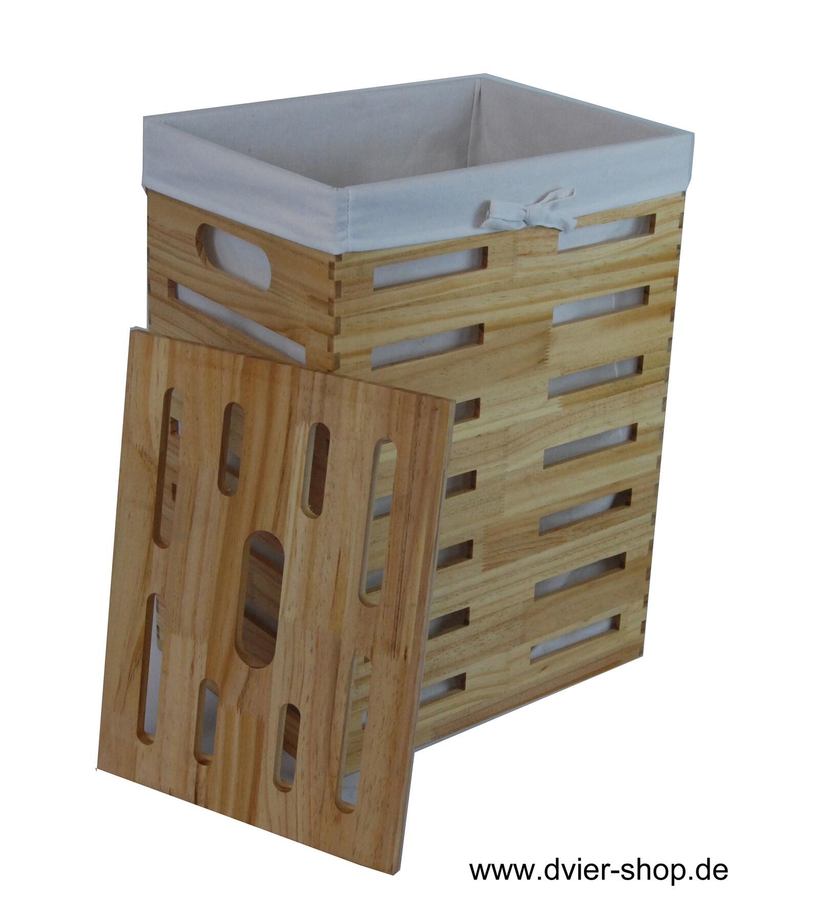 Laundry Basket Pine Wood Beige With Cover Fabric 40x30 H.55cm - Etsy