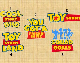 Toy Story Matching Family Disney Iron on Decal Vinyl for Shirt - Etsy