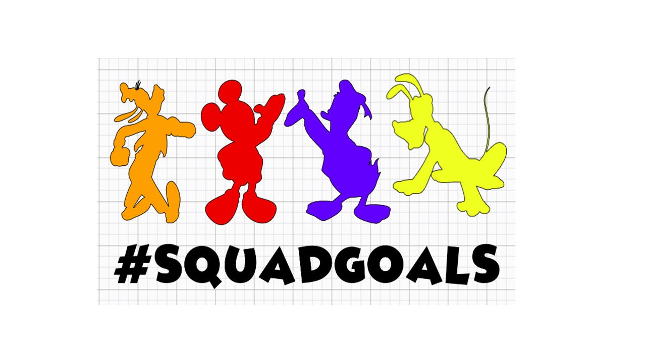 Personalized Disney Squad Goals Matching Family Iron on Decal | Etsy