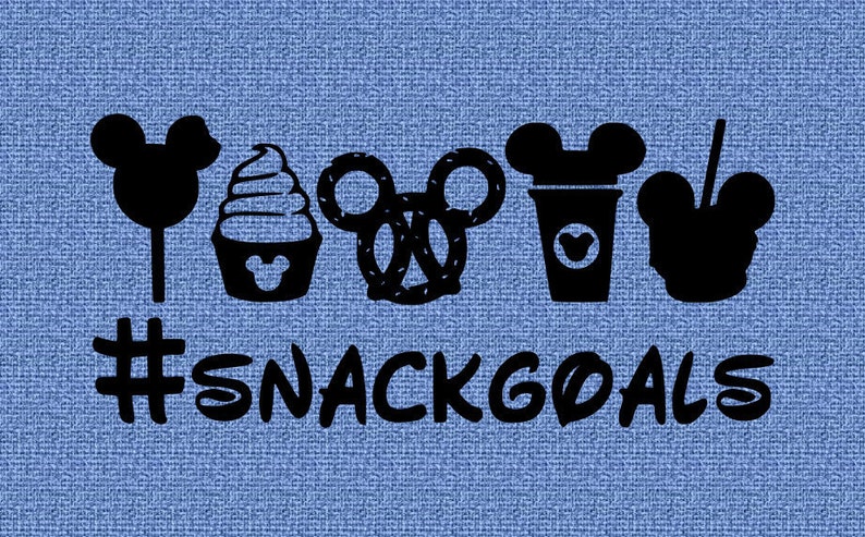 Personalized Disney Snack Goals Matching Family Disney Iron on - Etsy