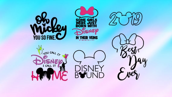 Disney Iron on Vinyl Decal Disney Vinyl Iron on Decal for | Etsy