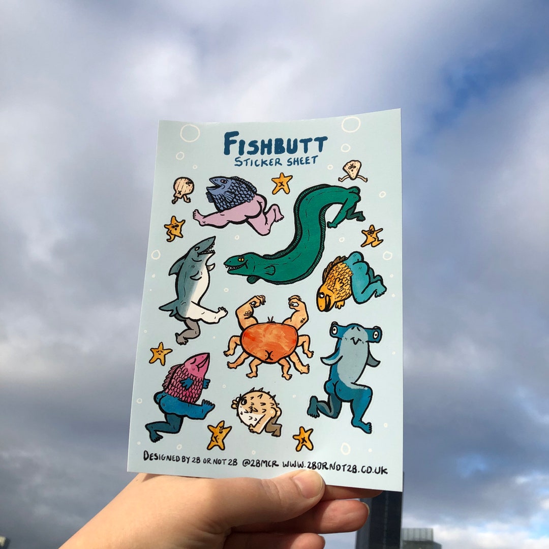 Fishbutt Reverse Mermaid Stickers Sticker Sheet Sazzsquatch - Etsy
