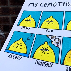 My Lemotions Lemon Emotion Comic A4 Digital Print Laser Printed - Etsy