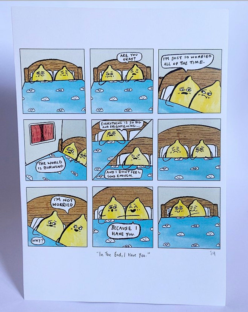 In the End I Have You Lemon Comic A4 Digital Print - Etsy