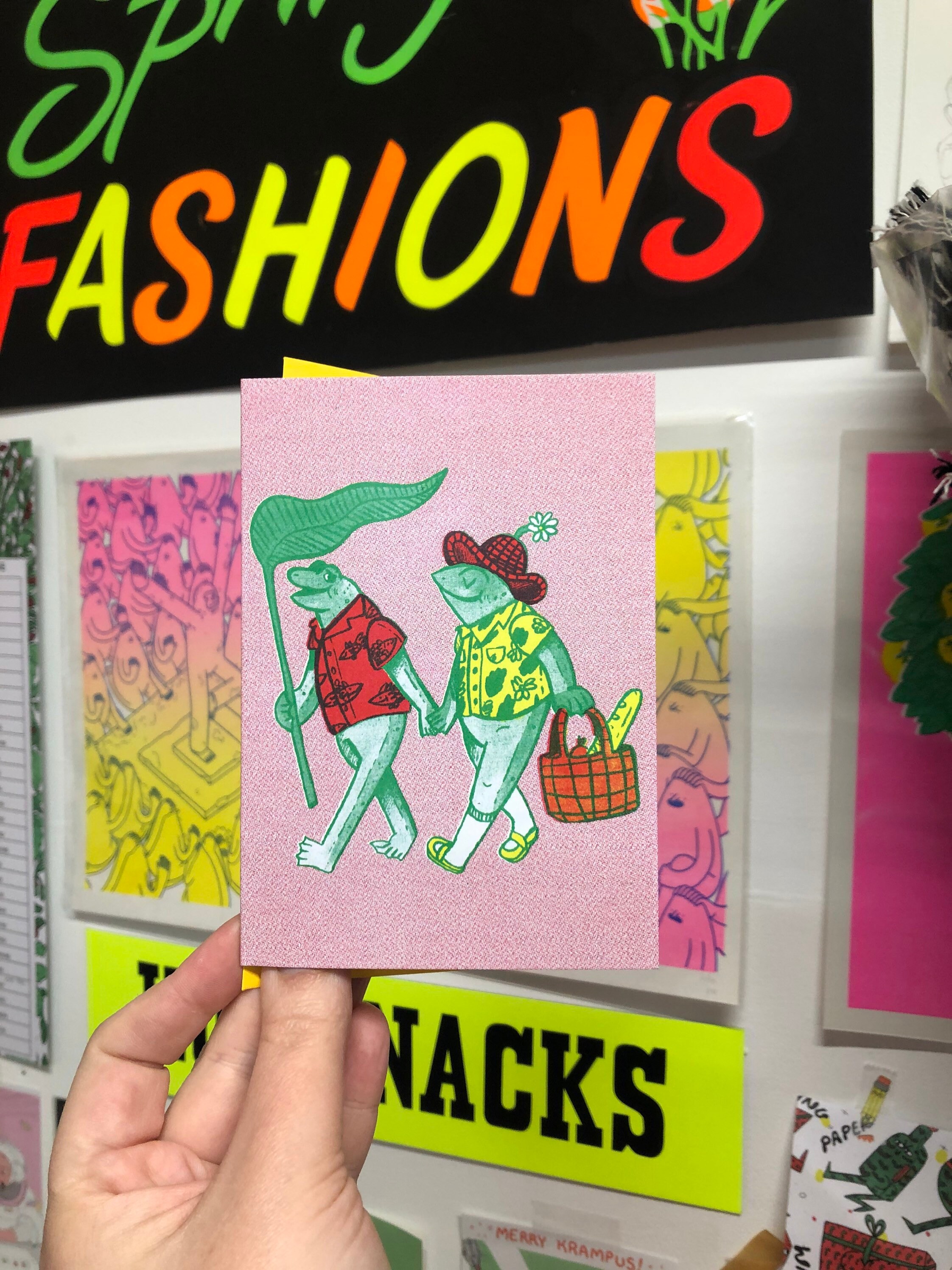 Cute Frogs On a Date Love Toad Frog Alternate Valentines Day | Etsy