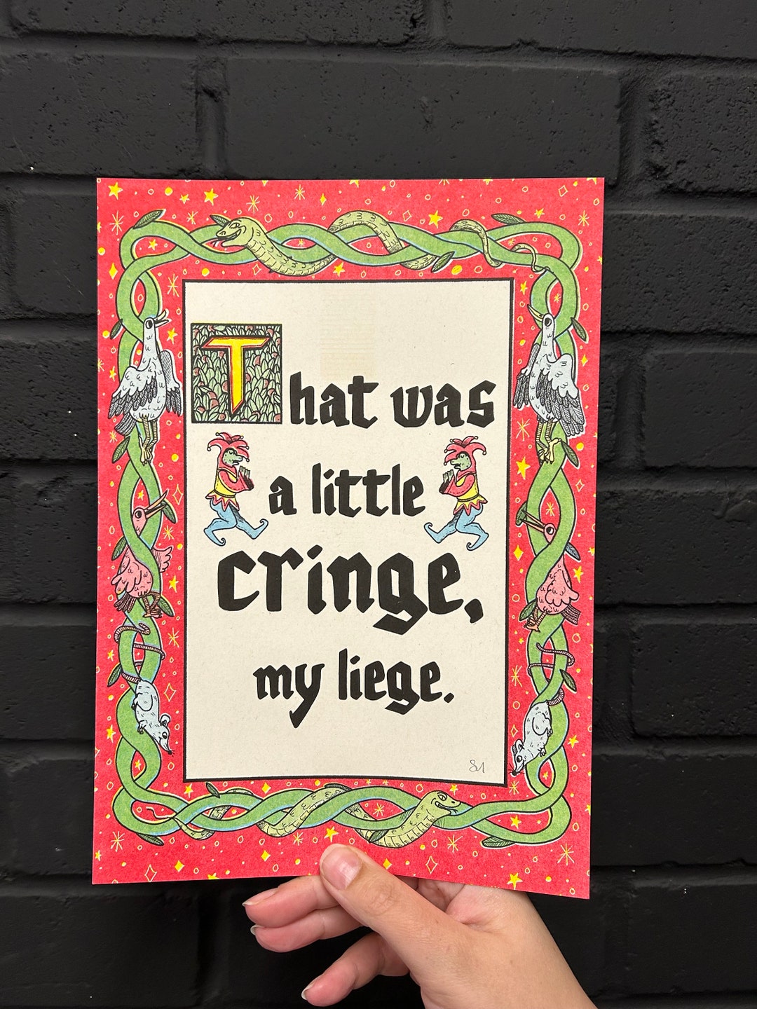 That Was A Little Cringe My Liege RISOGRAPH VERSION Medieval ...