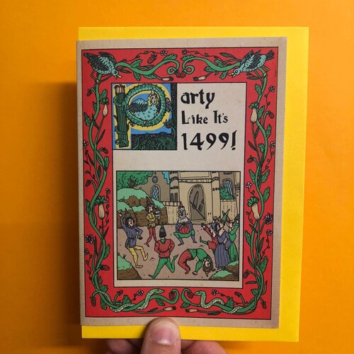 Party Like Its 1499 Medieval Ye Olde Birthday Greetings Card - Etsy