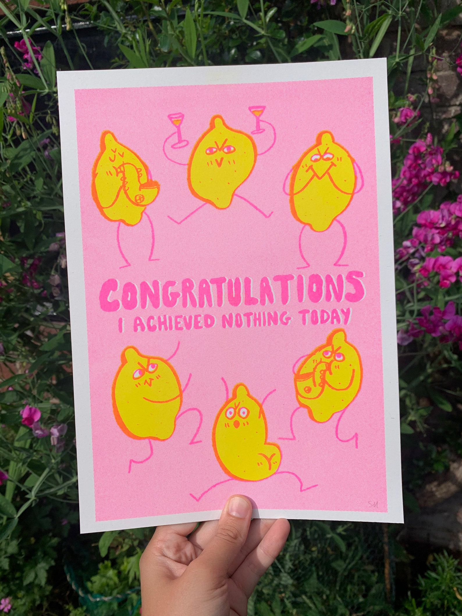 Congratulations I Achieved Nothing Today Lemon Lemotional Neon - Etsy