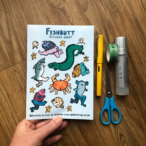 Fishbutt Reverse Mermaid Stickers Sticker Sheet Sazzsquatch - Etsy