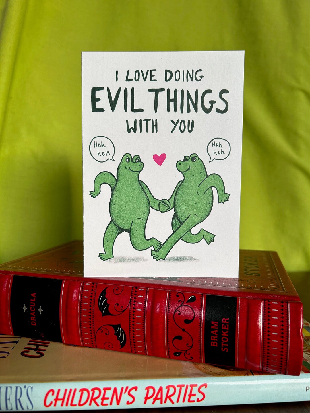 I Love Doing Evil Things With You Valentines Message Friends Frog A6 ...