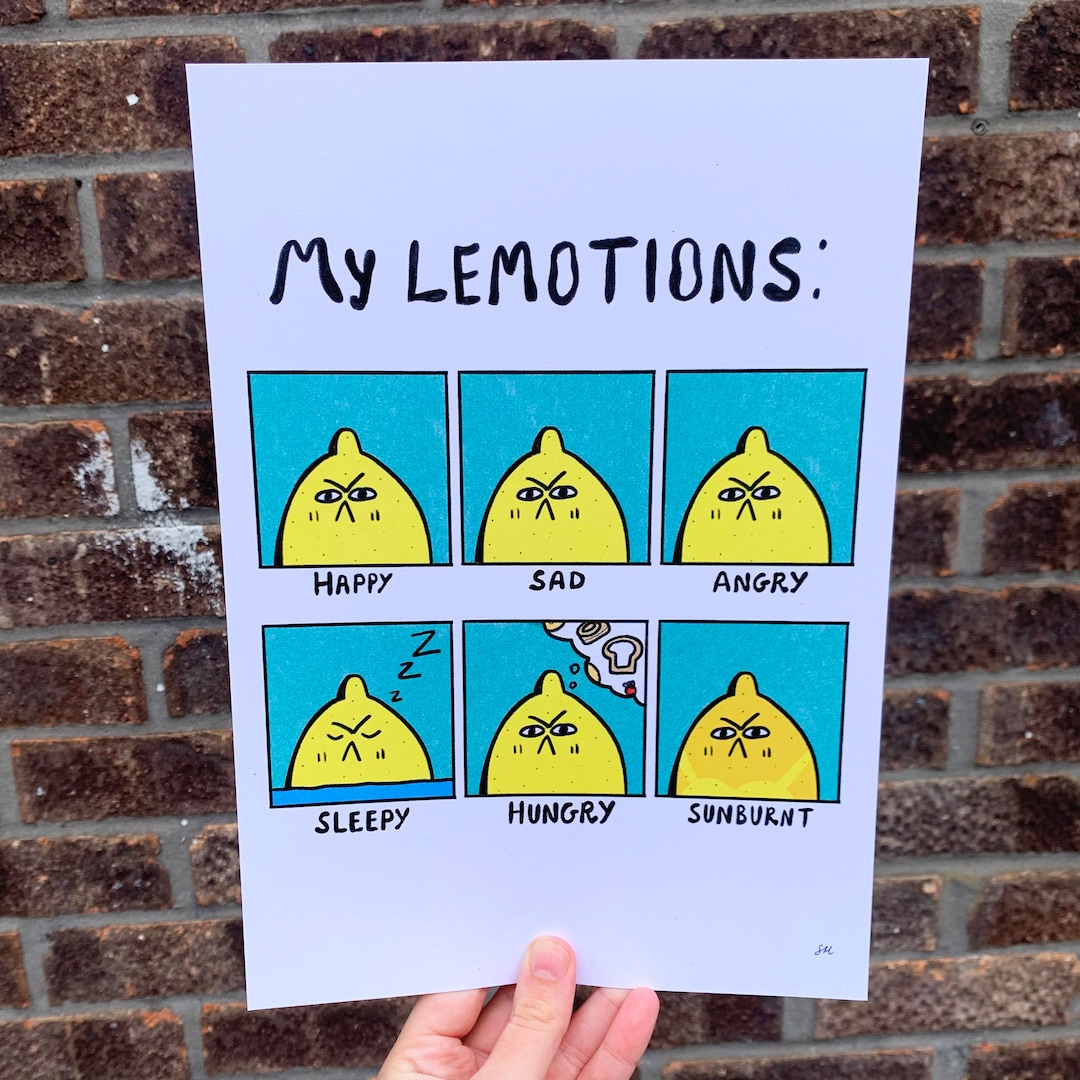 My Lemotions Lemon Emotion Comic A4 Digital Print Laser Printed - Etsy