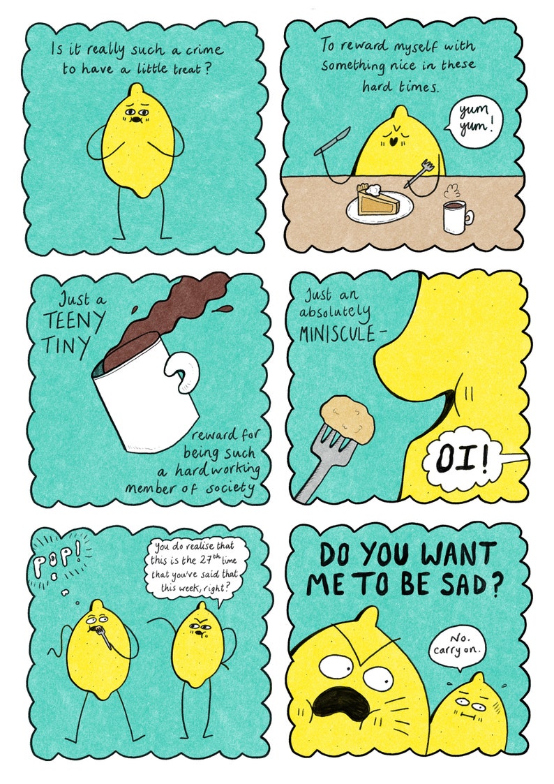 The Seven Deadly Citrons Lemon Comic Zine A5 Lemotional Comics - Etsy
