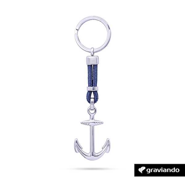 Anchor Keychain - Etsy