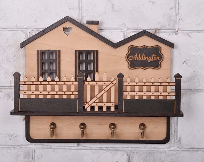 Custom Wood Key Holder for Wall Personalized Key Holder Key Hanger for ...