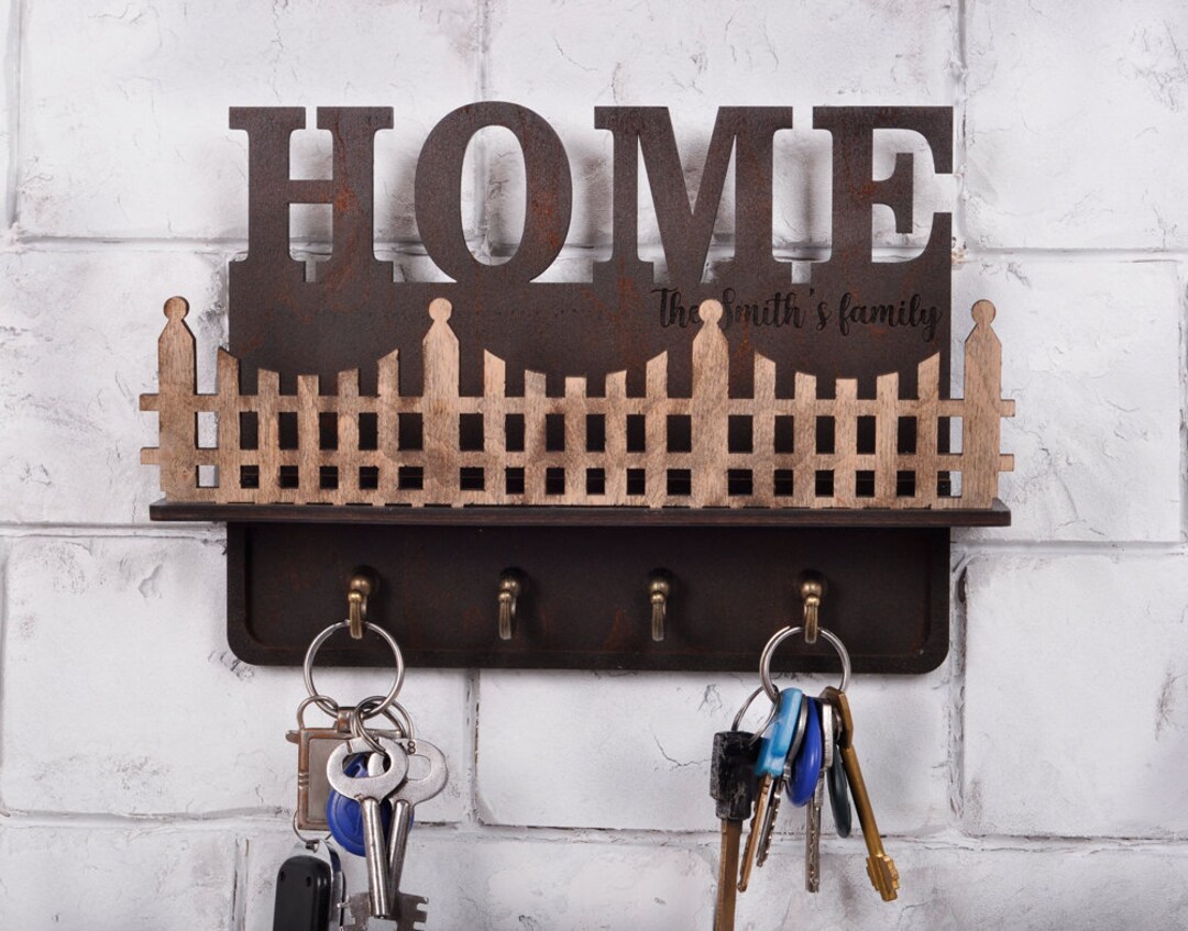 Key Hanger for Wall. Personalized Wood Key Holder. Wall Key Holder ...