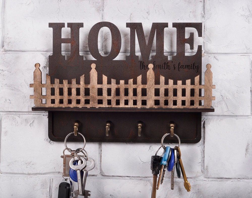 Custom Wood Key Holder for Wall. Personalized Key Holder. Key | Etsy