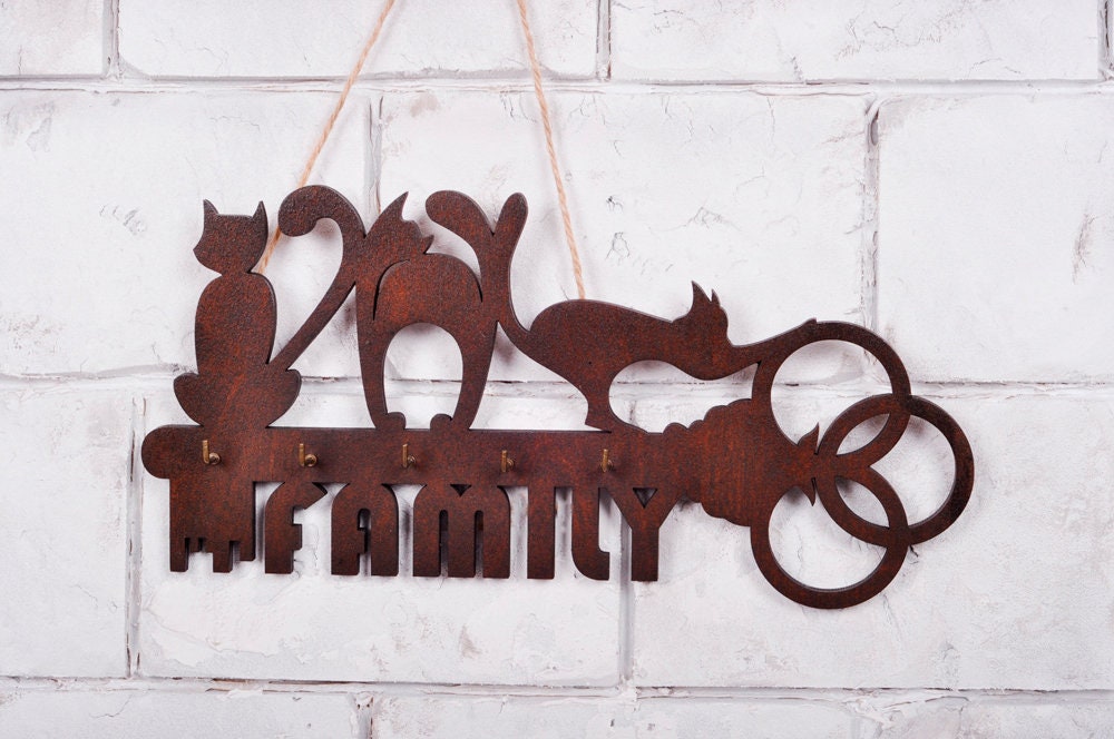 Personalized Key Holder. Custom Wood Key Holder for Wall. Key - Etsy