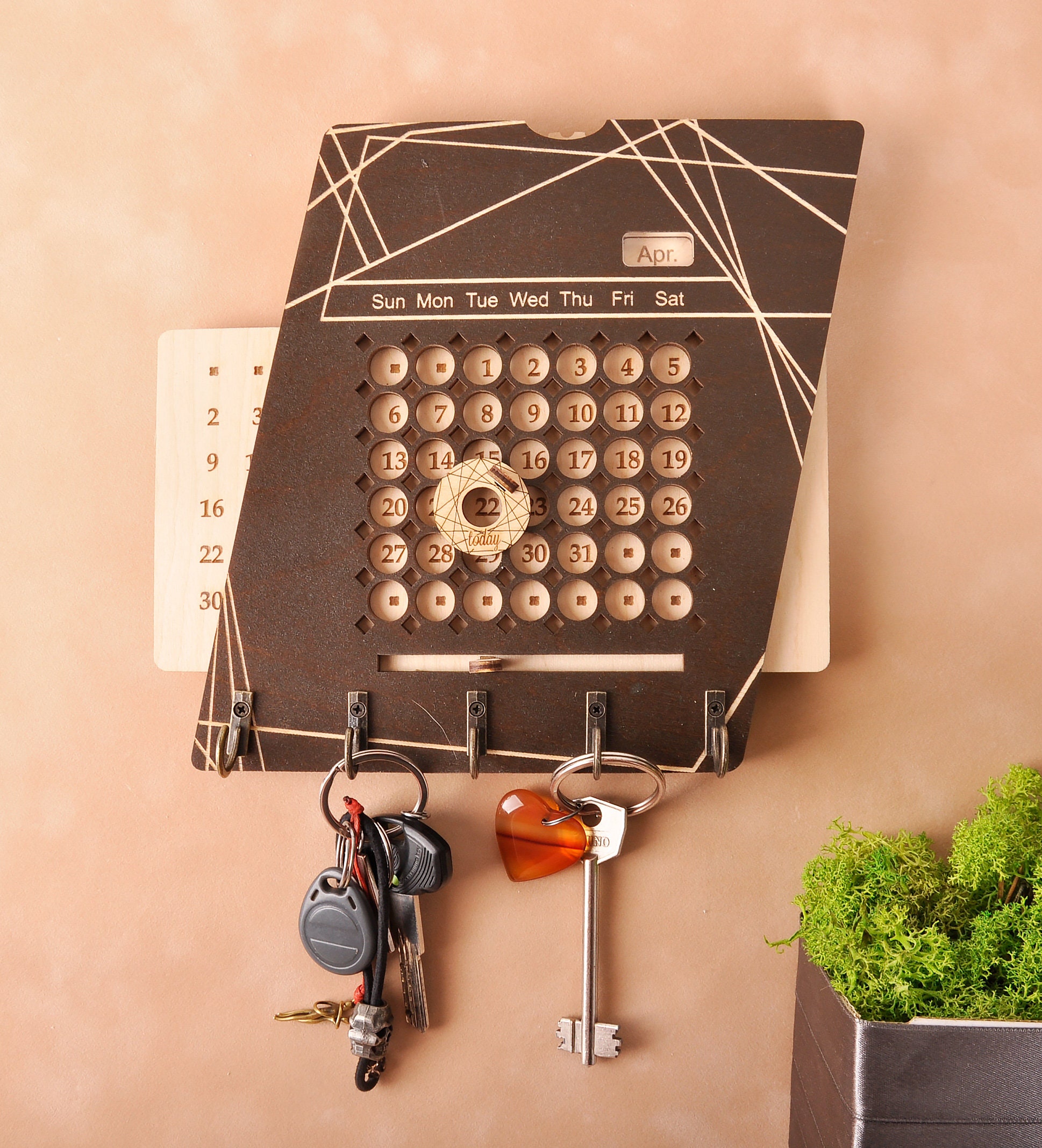 Wooden Calendar. Wooden Perpetual Calendar. 2021 Wall - Etsy