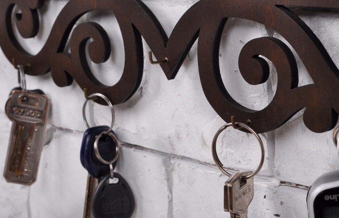 Custom Wood Key Holder for Wall. Personalized Key Holder. Key | Etsy