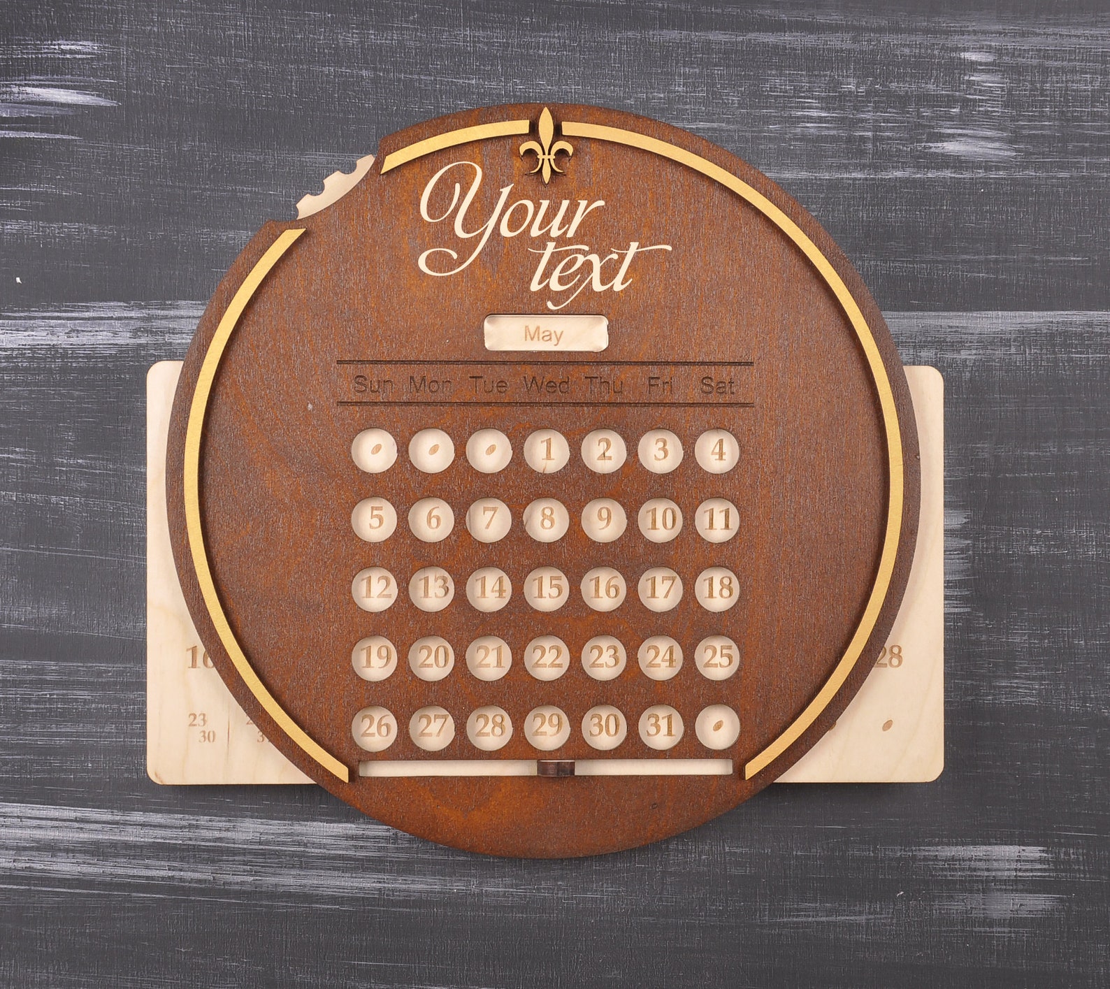 Wooden Calendar. Wooden Perpetual Calendar. 2020 Wall - Etsy