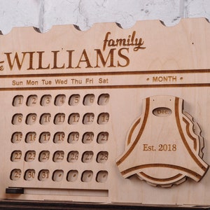 Wooden Perpetual Calendar. Wall Key Holder - Etsy