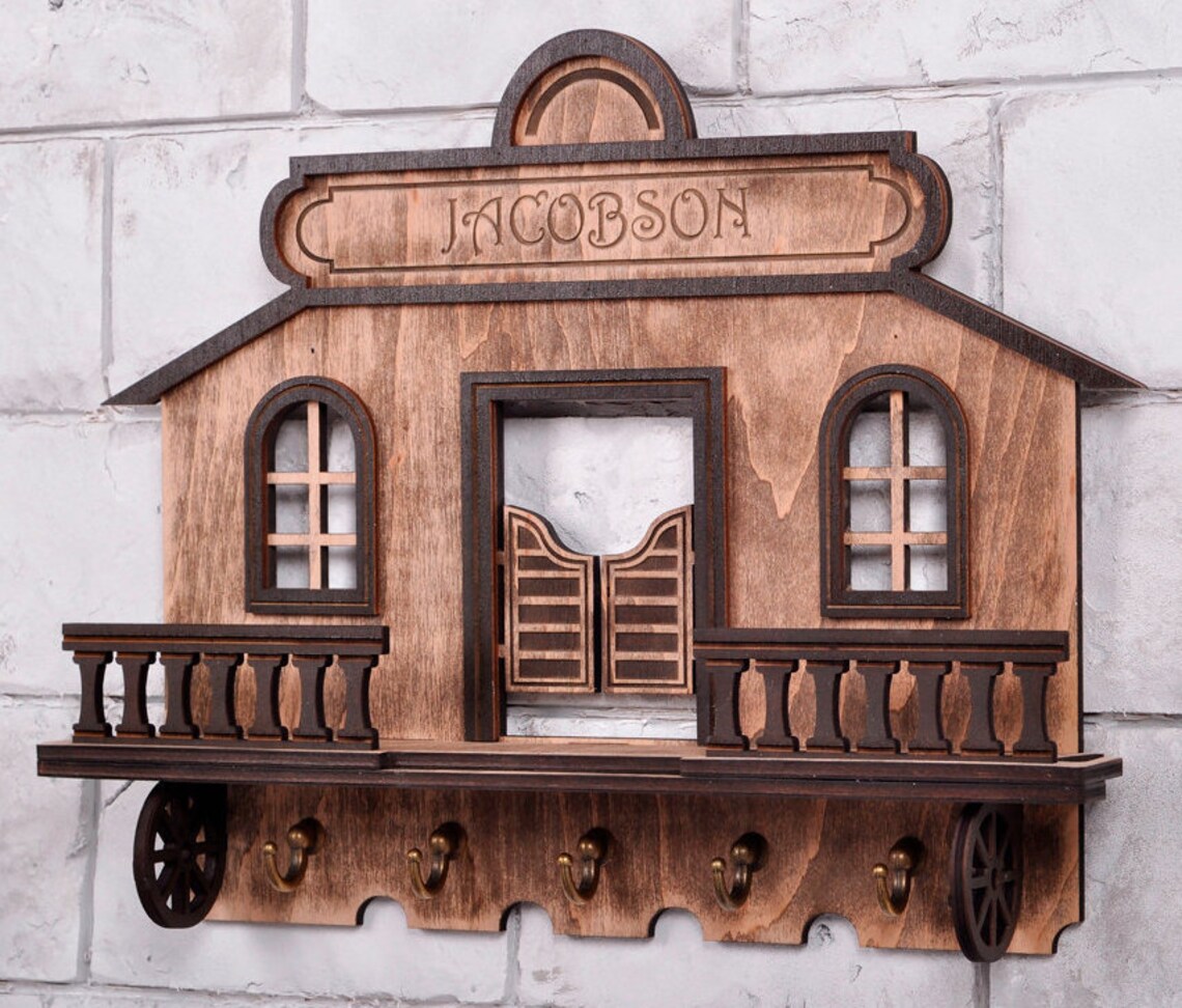 Personalized Key Holder. Custom Wood Key Holder for Wall. - Etsy