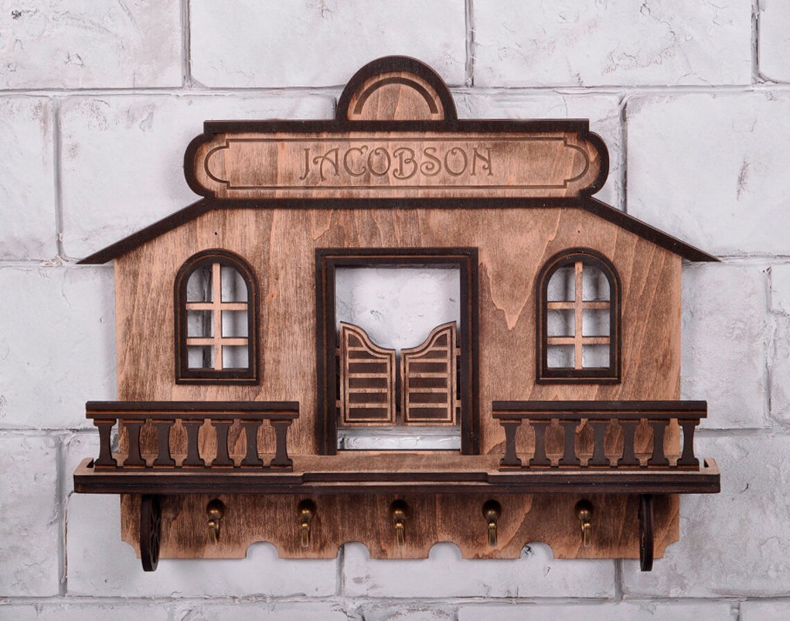 Personalized Key Holder. Custom Wood Key Holder for Wall. - Etsy