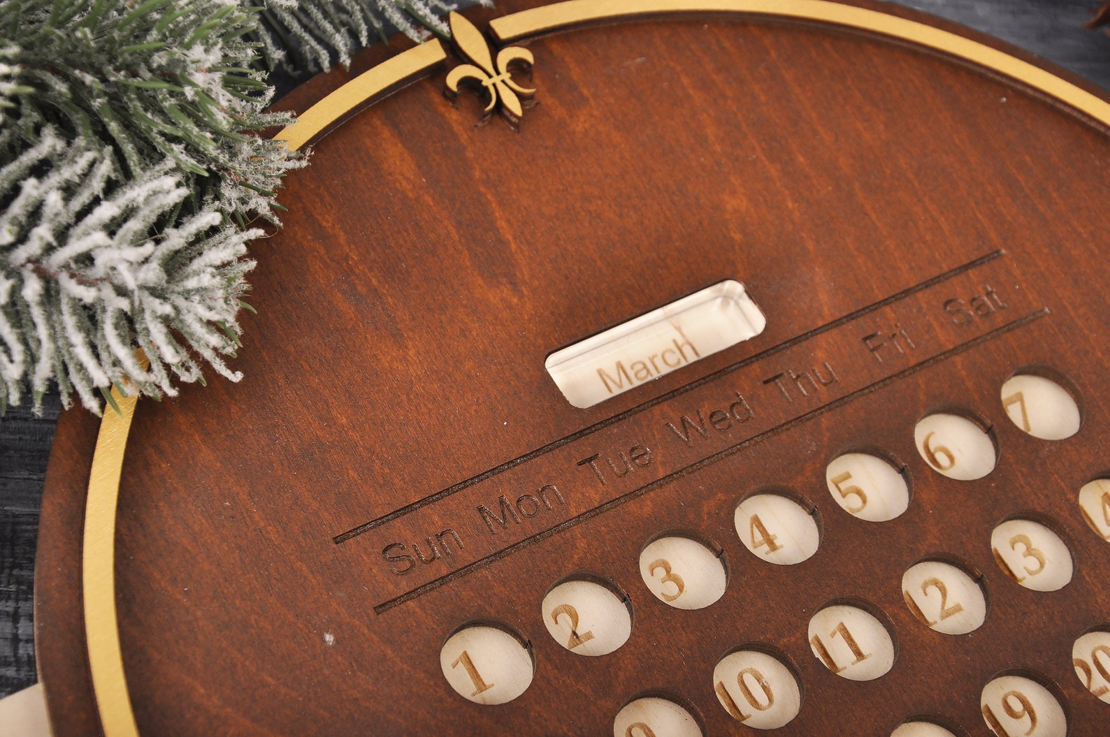Wooden Calendar. Wooden Perpetual Calendar. 2020 Wall - Etsy