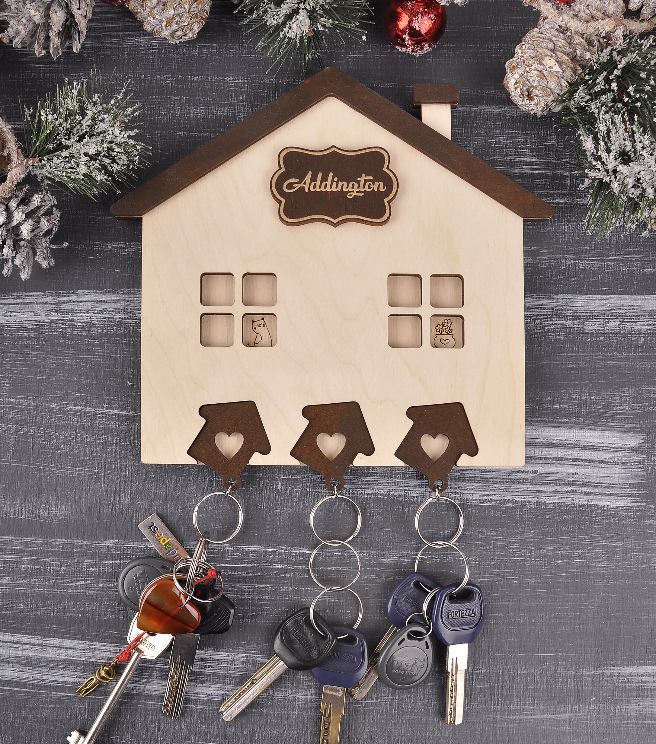 Wall key holder Personalized Key Holder Key Hanger for Wall | Etsy