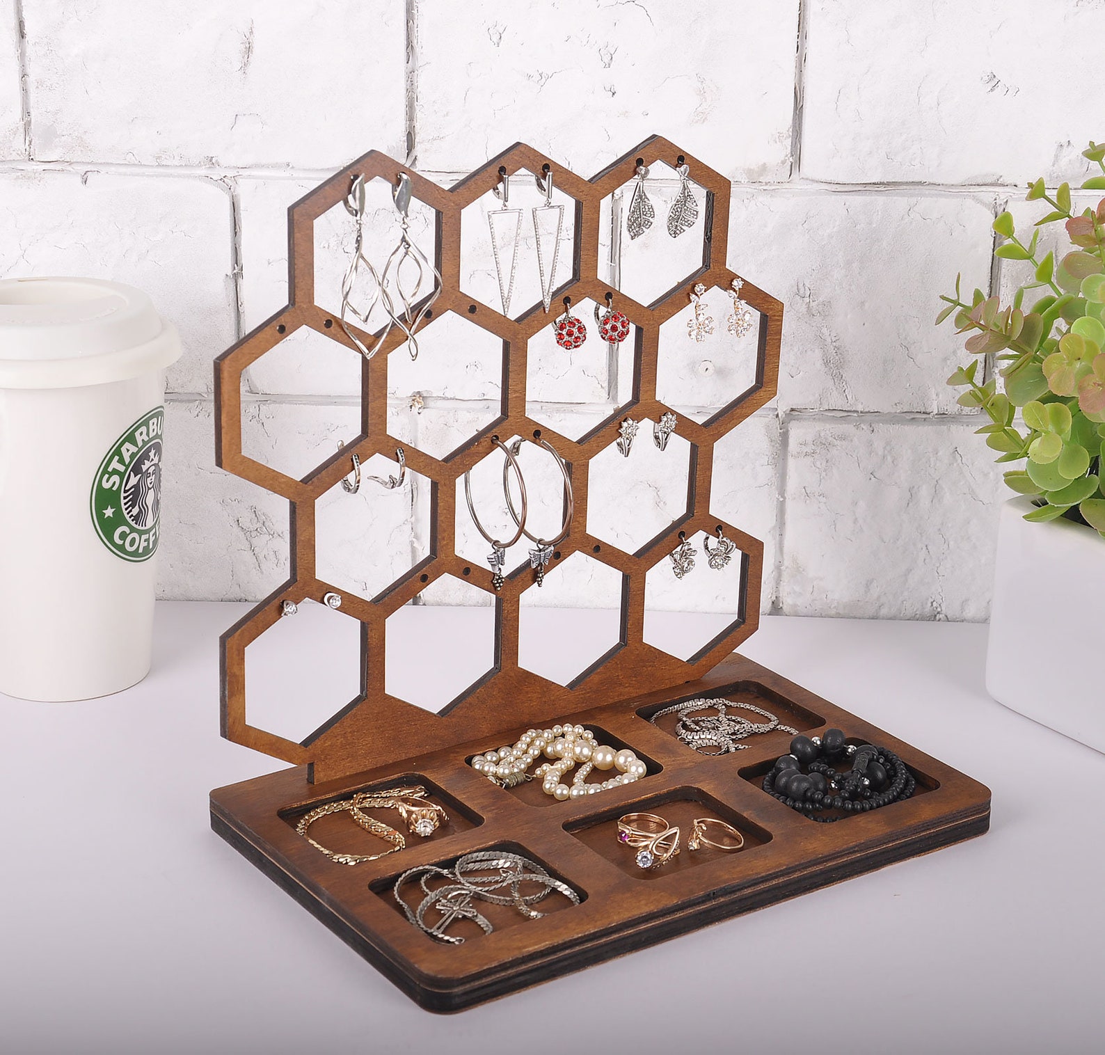 Earring Holder. Earring Display. Jewelry Stand. Honeycomb - Etsy Canada