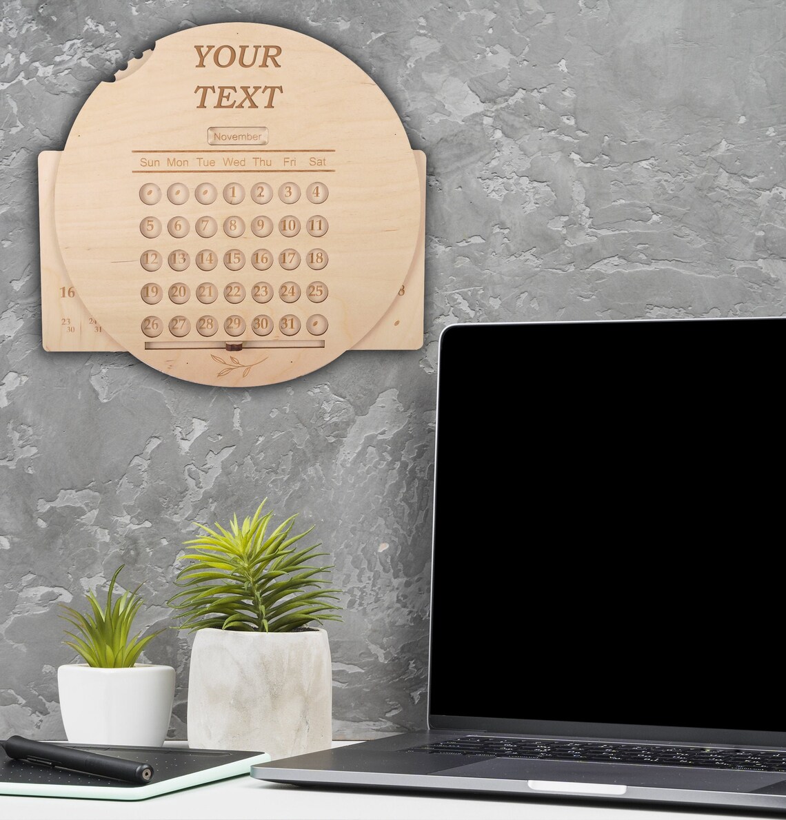 Wooden Calendar. Wooden Perpetual calendar. 2020 wall | Etsy