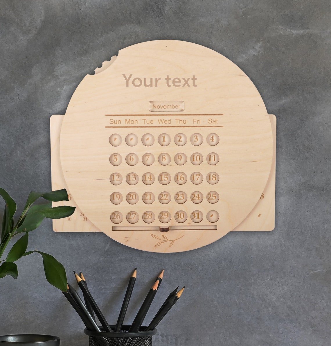 Wooden Calendar. Wooden Perpetual calendar. 2020 wall | Etsy