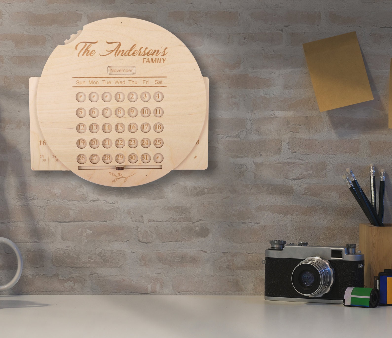 Wooden Calendar. Wooden Perpetual calendar. 2020 wall | Etsy