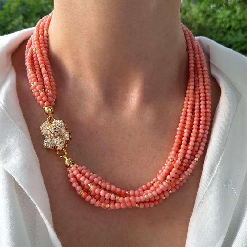 Pink Coral Jewelry - Etsy