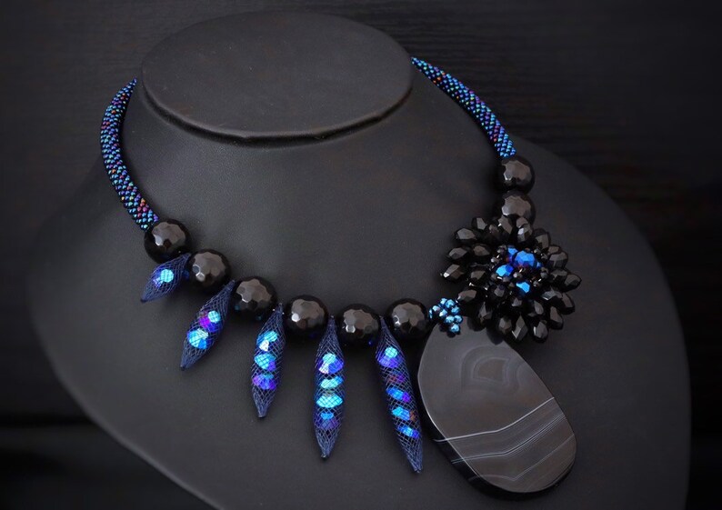 Chunky Statement Necklace/ Large Bead Necklace/ Big Bold | Etsy