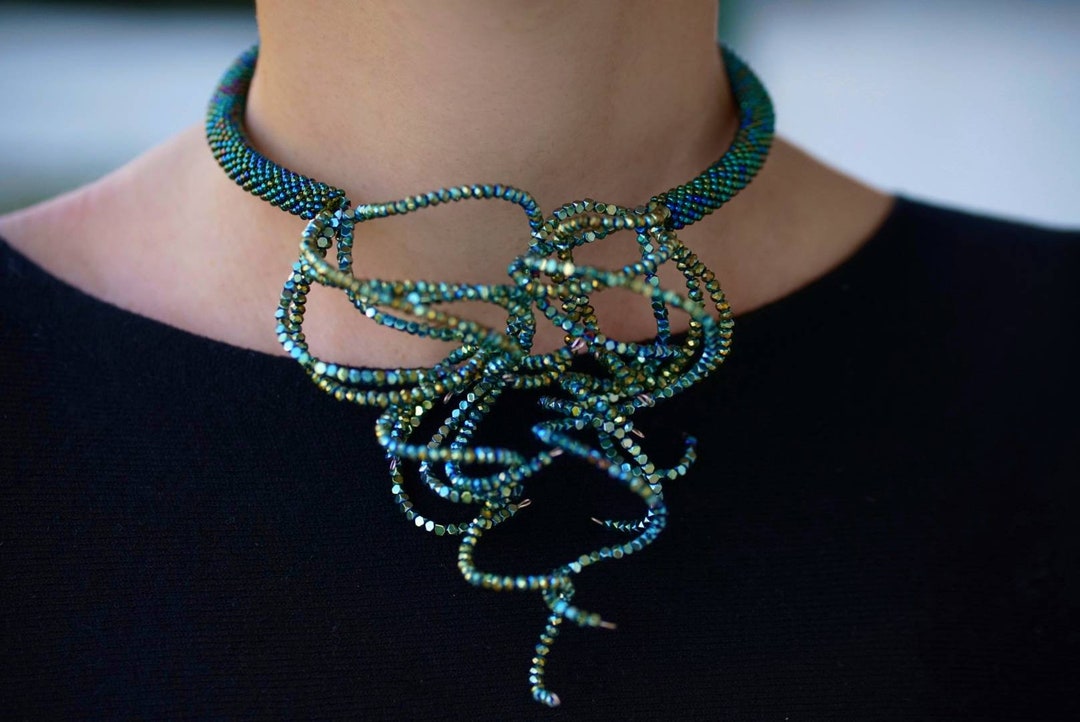 Modern Necklace for Women Wearable Art Necklace Christmas Necklace ...