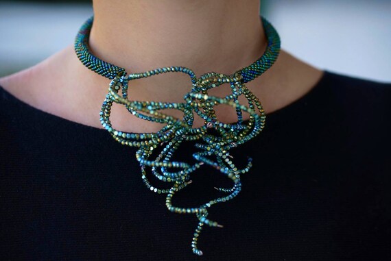 Modern Necklace for Women Wearable Art Necklace Christmas - Etsy