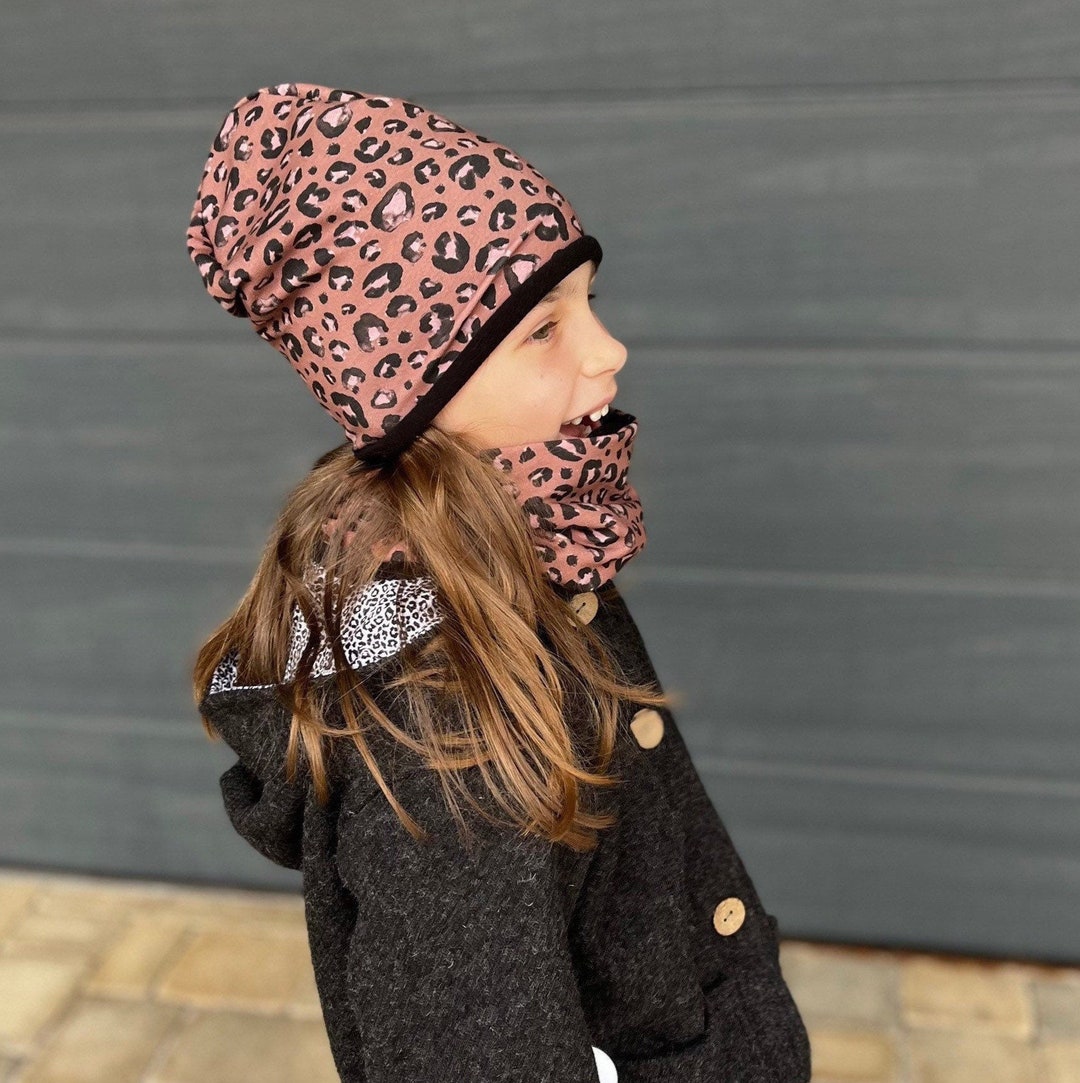 Set of Warm Reversible Beanie Hat & Loop Scarf Rust Brown - Etsy