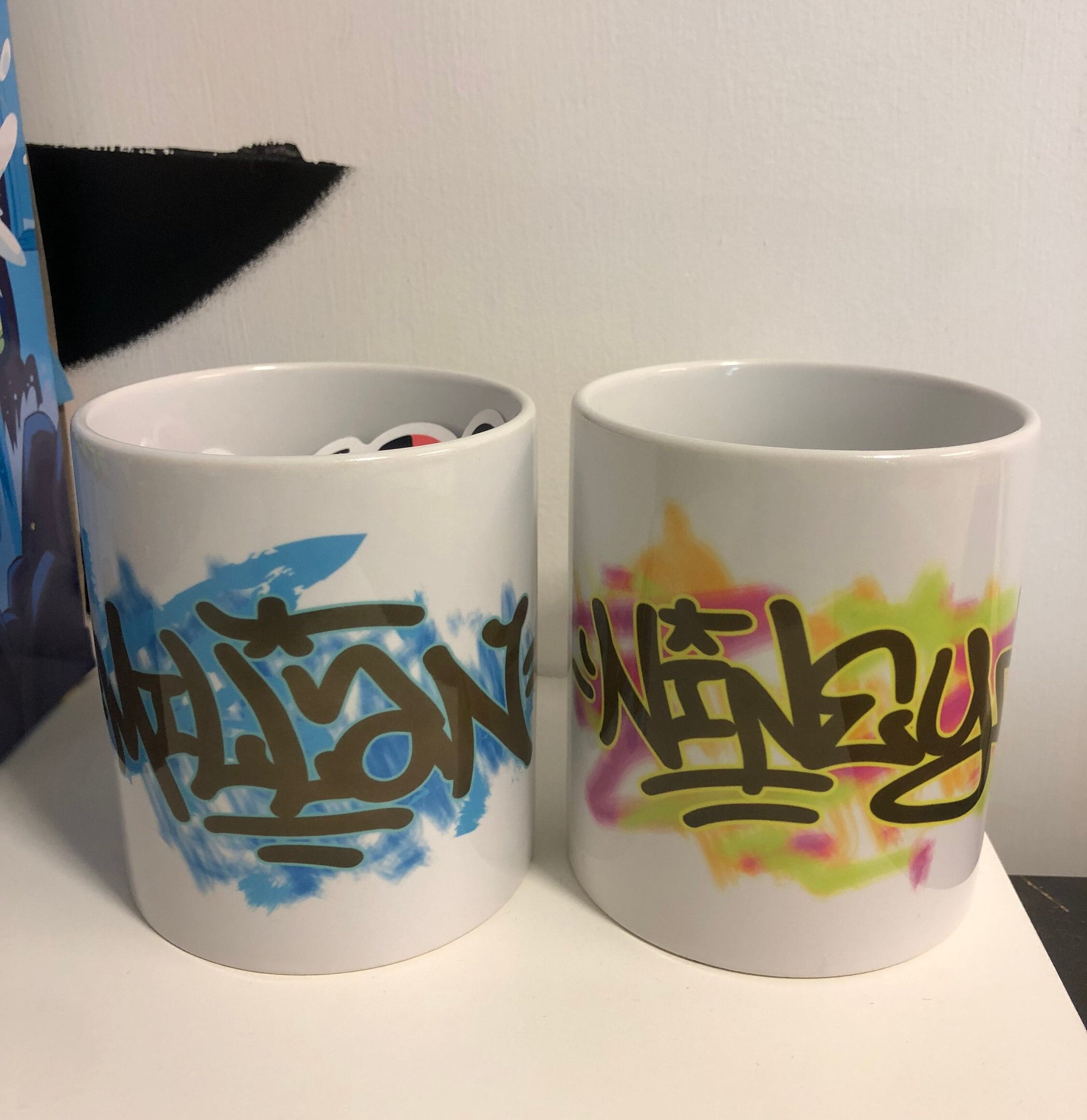 Personalised Graffiti Mug, Original Hand Drawn, Unique Design ...