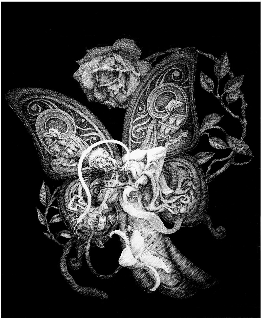 Celtic Fairy Ink Drawing #1 - Etsy