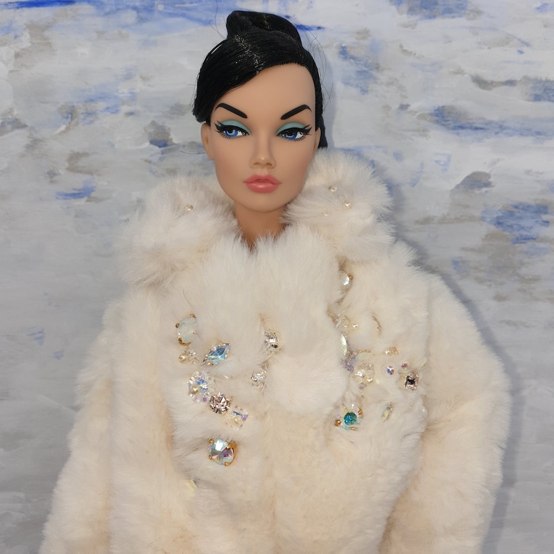 Fur Coat for 16 Inch Fashion Doll Fashionroyalty Poppy Parker or Doll ...