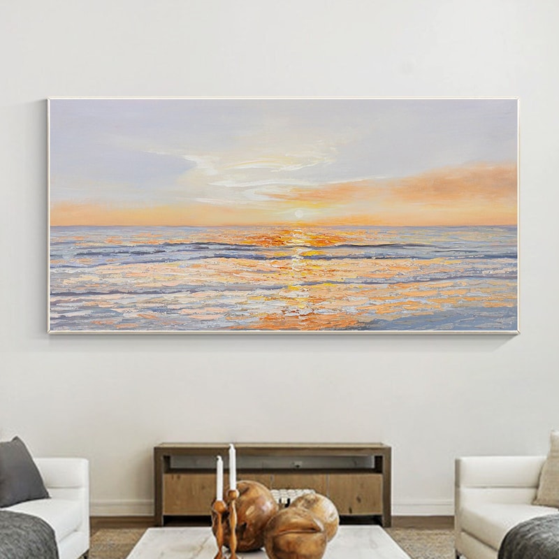 Orange Sunset Art - Etsy