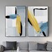 2 Pieces Wall Art Abstract Painting Geometric Art Paintings on Canvas ...