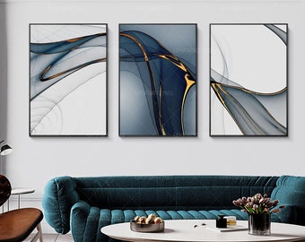 Geometric Abstract Digital Prints Wall Art Framed Painting | Etsy