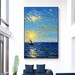 Blue Gold Sailboat Original Painting on Canvas Seascape - Etsy