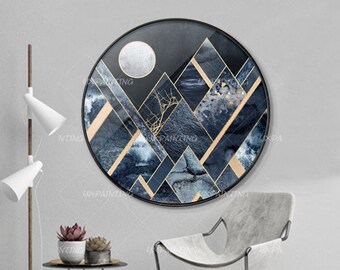 Textured Moon Painting - Etsy
