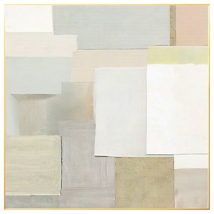 Cream Style Art Geometric Painting Minimalist Painting on Canvas ...